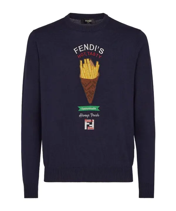 Fendi Fendilicious" Embroidery Pullover