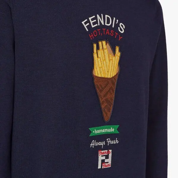 Fendi Fendilicious" Embroidery Pullover
