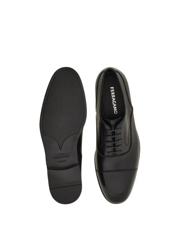 FERRAGAMO Lace-up Cap Toe Flat