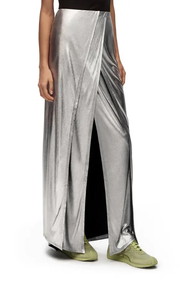 Loewe Laminated Jersey Draped Skirt