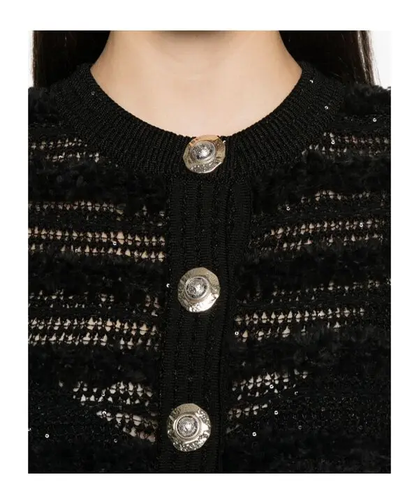 Balmain Long-sleeved Buttoned Sweater
