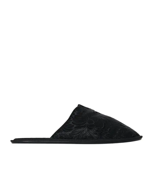 THE ROW Frances Slip-on Slipper - Black