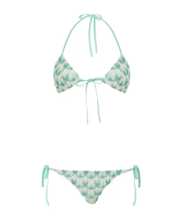 Missoni Printed Triangle Bikini Set - Green