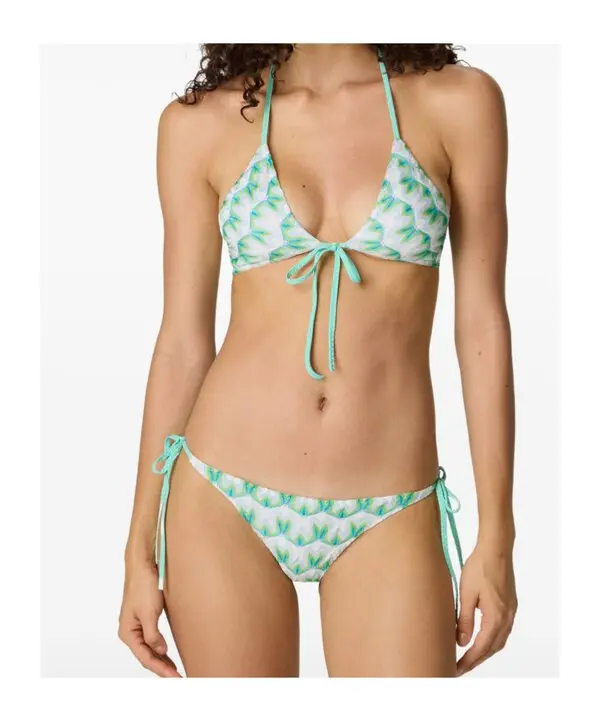 Missoni Printed Triangle Bikini Set - Green