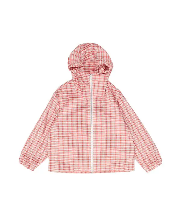 JIL SANDER Checked Zip-up Jacket - Pink