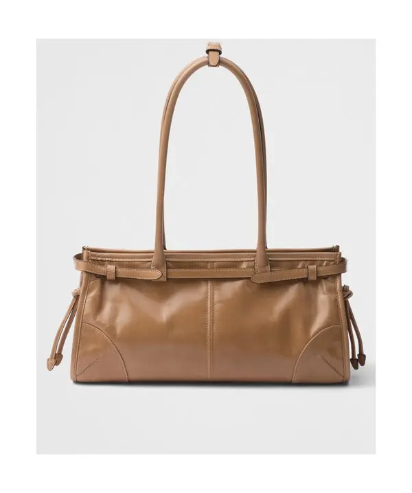 Prada Triangle Logo Tote Bag