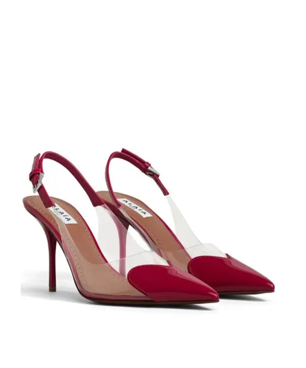 Alaïa Heart-toe Slingback Pumps