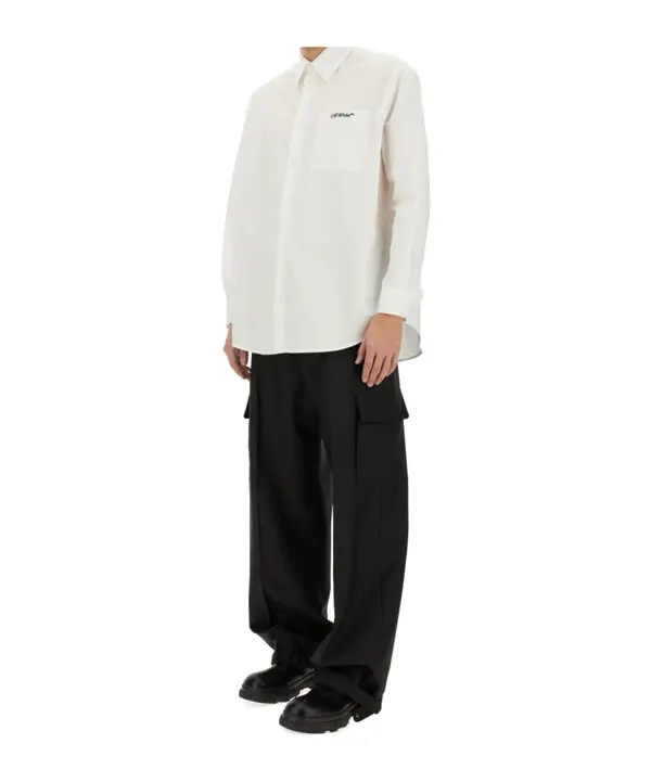 Off-White Logo Embroidered Shirt