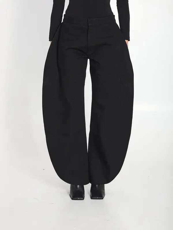 Alaïa Wide Leg Pleated Trousers - No
