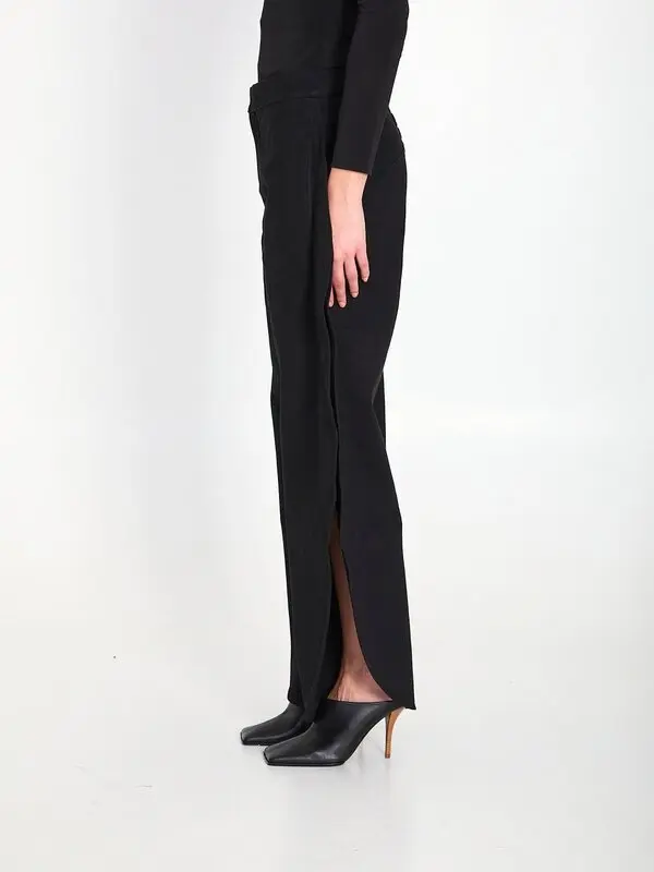 Alaïa Wide Leg Pleated Trousers - No