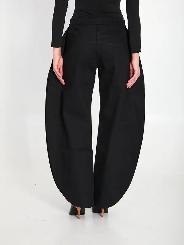 Alaïa Wide Leg Pleated Trousers - No