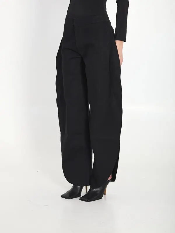 Alaïa Wide Leg Pleated Trousers - No
