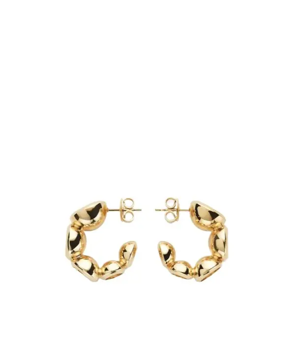 Bottega Veneta Concave Hoop Earrings - Yellow