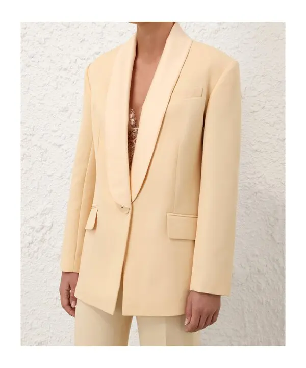 Zimmermann Shawl Lapel Tux Jacket - Tea