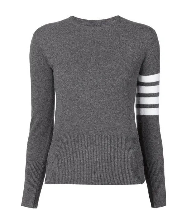 Thom Browne 4-bar Stripe Sweater - Medium Gray