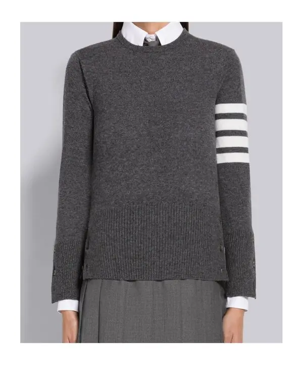 Thom Browne 4-bar Stripe Sweater - Medium Gray