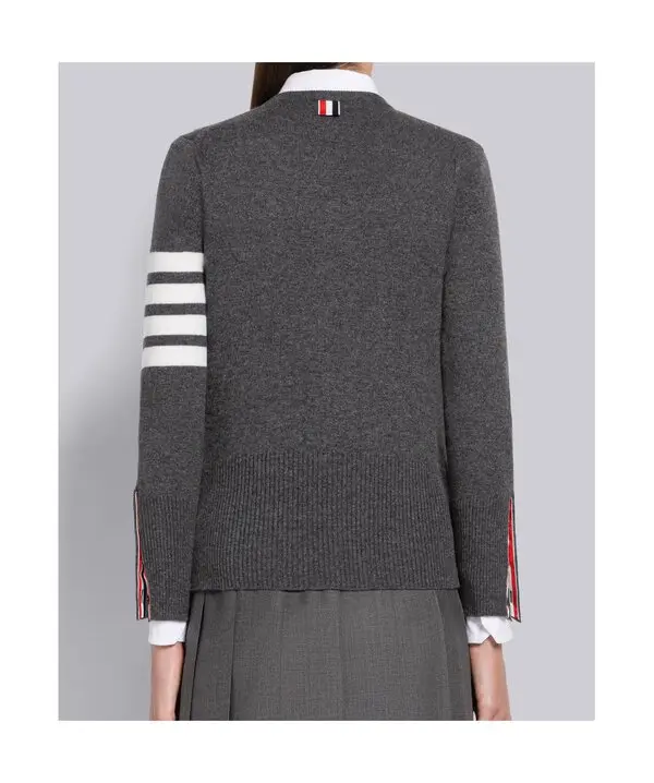 Thom Browne 4-bar Stripe Sweater - Medium Gray