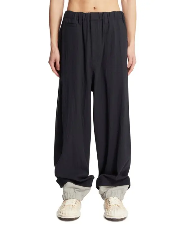 Mihara Yasuhiro Mix Layered Wide-leg Pants