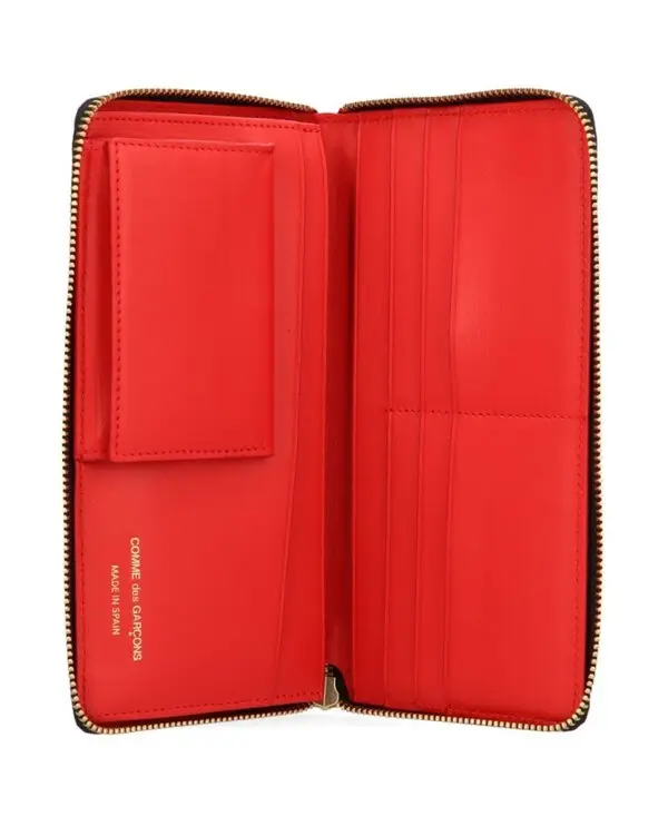 Comme Des Garçons Logo Printed Zipped Wallet