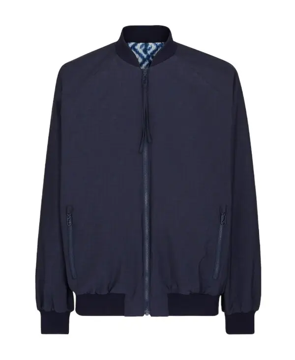Fendi All-over Ff Printed Zipped Bomber Jacket - Black