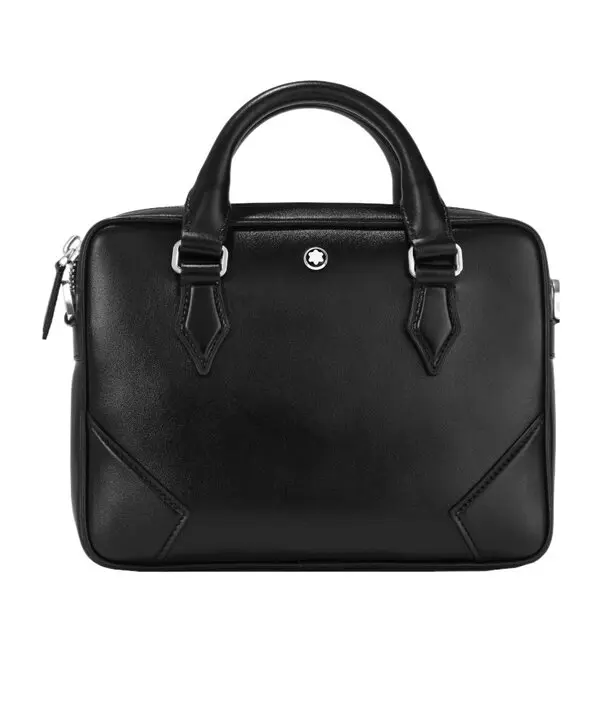 Montblanc Logo Zipper Briefcase - Black
