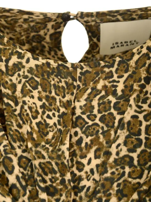 Isabel Marant Étoile Zeidi Leopard Print Maxi Dress