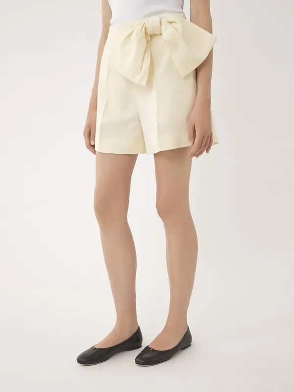 Chloé Bow Detailed High-rise Shorts