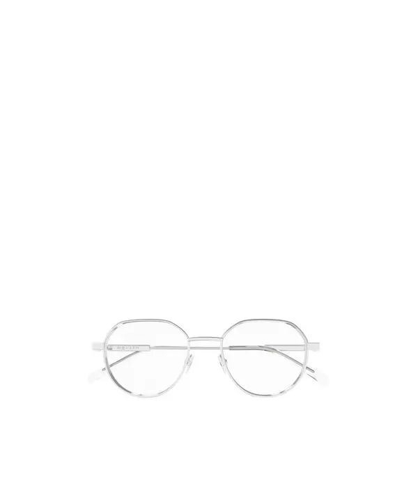 Alexander McQueen Round Frame Glasses - White