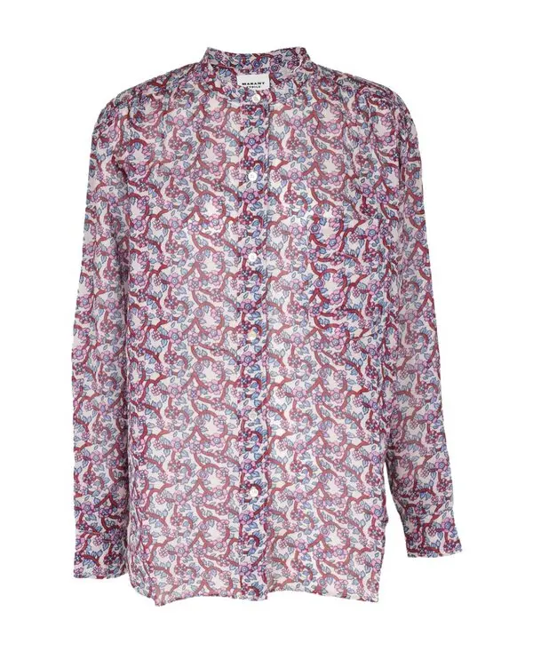Isabel Marant Étoile Allover Floral Printed Shirt - Purple