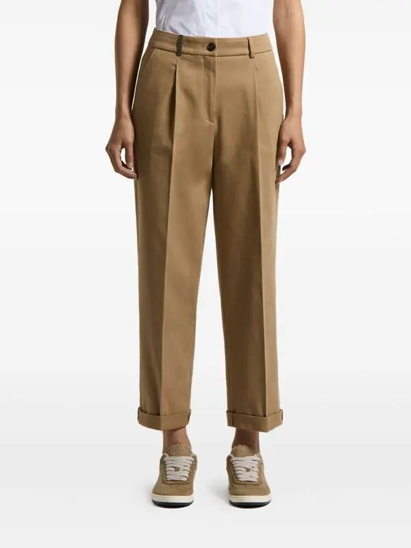 Peserico Pleated-details Trousers - Brown