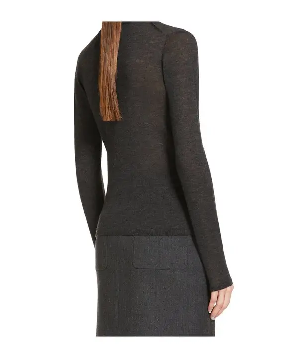 Max Mara Adda Turtleneck Long-sleeved Jumper - Dark Grey