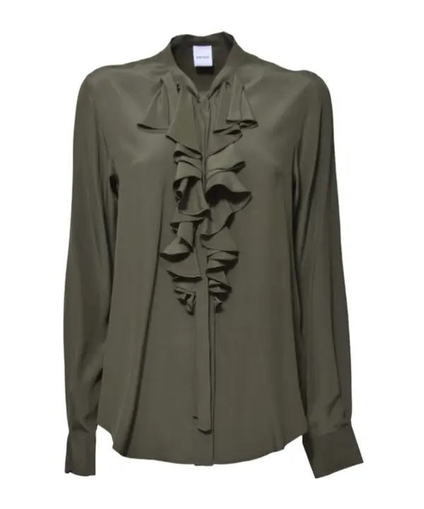 Aspesi Ruffled Long-sleeved Blouse