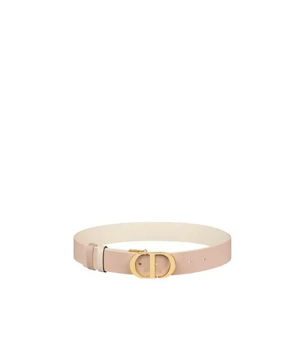 Dior 30 Montaigne Reversible Belt - Light Ivory/rice Pink