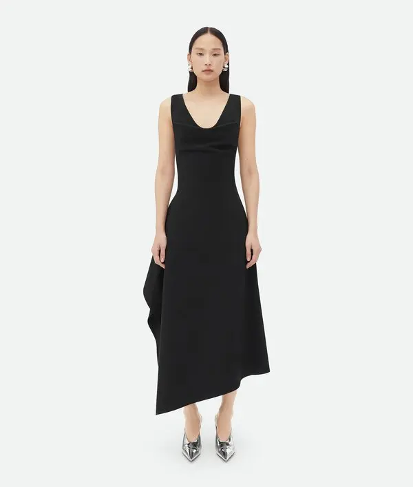 Bottega Veneta Sleeveless Asymmetrical Midi Dress