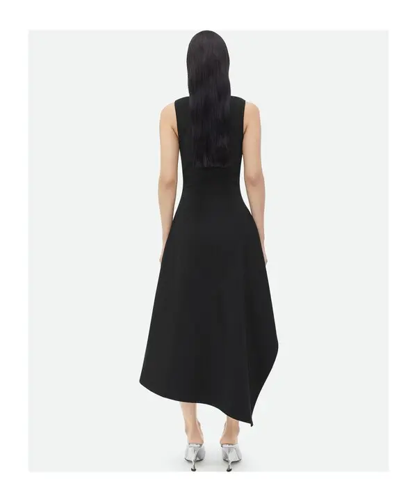 Bottega Veneta Sleeveless Asymmetrical Midi Dress