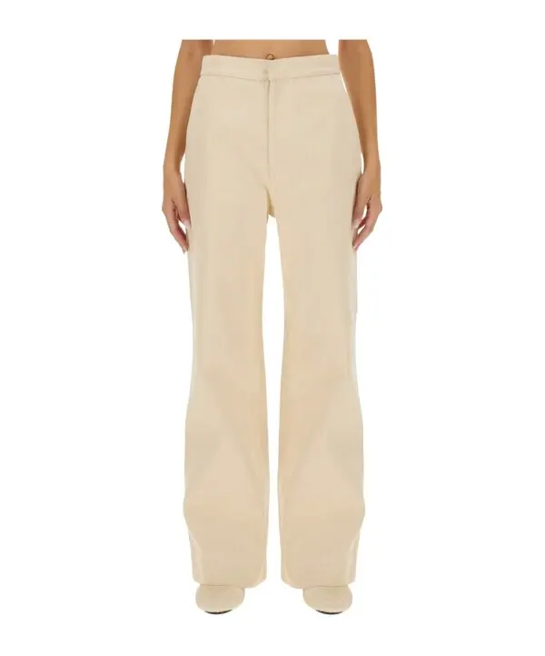 JIL SANDER Wide Leg Denim Jeans - Nude