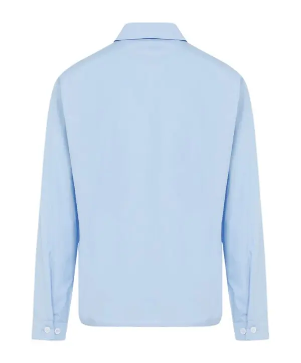 Marni Logo-printed Long-sleeved Zipped Shirt - Blue