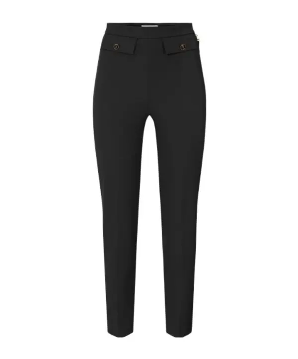 Elisabetta Franchi Button-fastening Pocket Trousers - Black