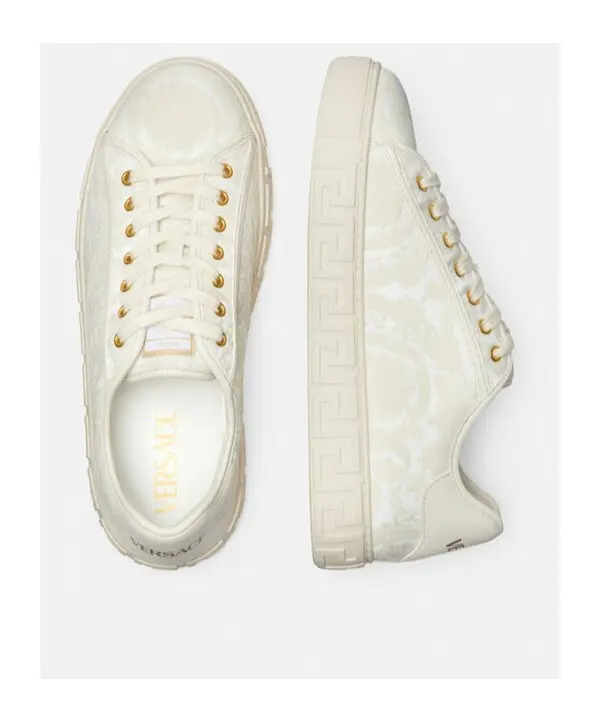 Versace Barocco Greca Sneakers - White