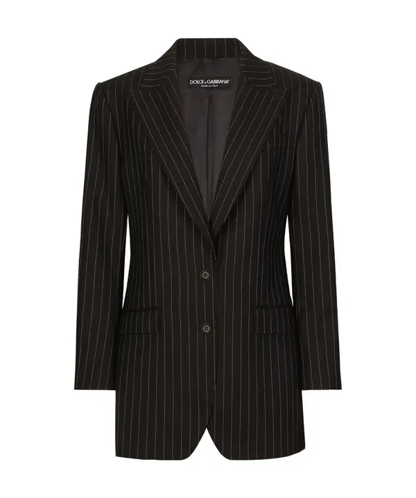 Dolce & Gabbana Single-breasted Pinstriped Blazer