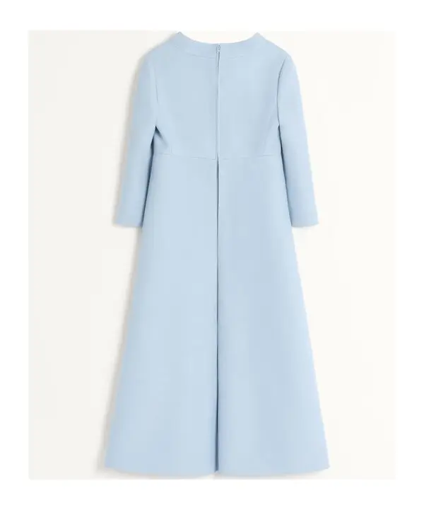 Valentino Garavani Crepe Couture Midi Dress With Jewel Button Detail