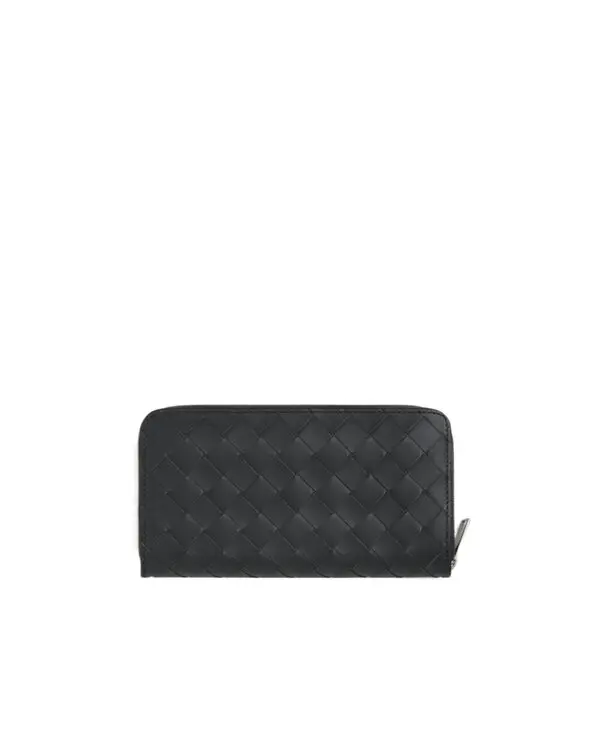 Bottega Veneta Intrecciato Woven Zipper Purse