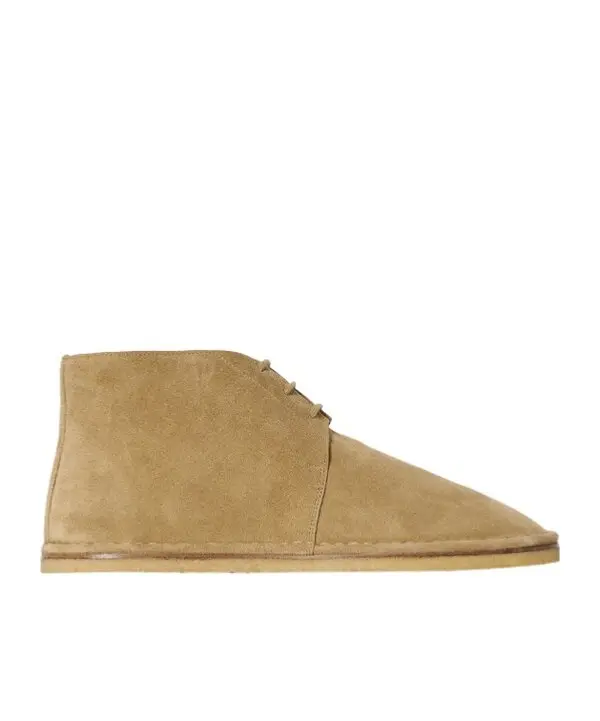 THE ROW Flat Lace-up Boots - Mud Brown