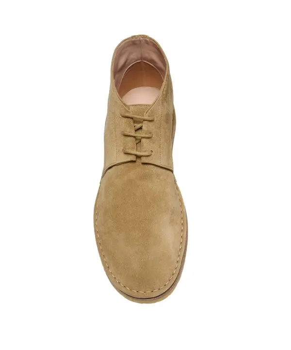 THE ROW Flat Lace-up Boots - Muddy Brown