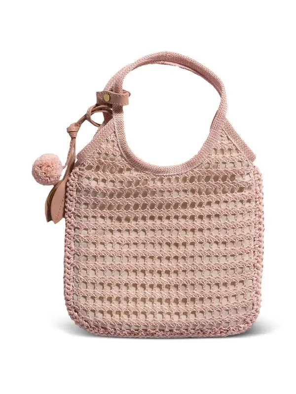 Miu Miu Raffia Crochet Handbag - Pink