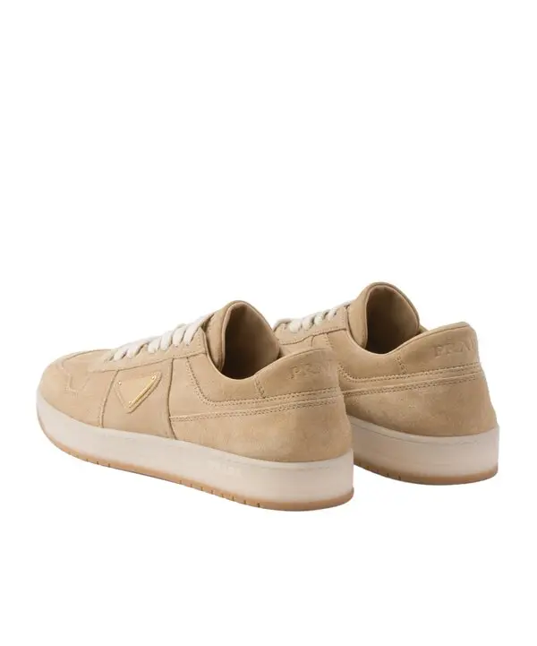 Prada Triangle-logo Lace-up Sneakers - Hazel