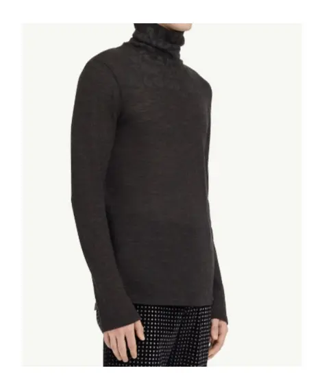 MAISON MARGIELA Long Sleeve Sheer Turtleneck