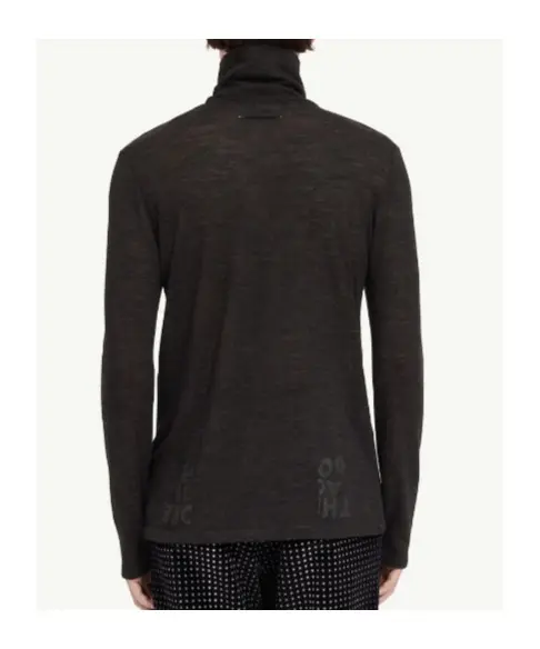 MAISON MARGIELA Long Sleeve Sheer Turtleneck
