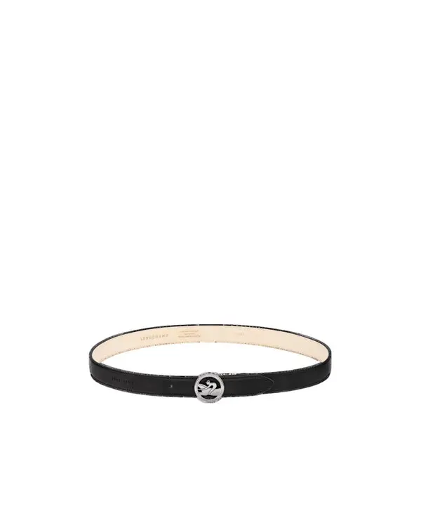 Longchamp La Médaille Belt With Knight Buckle - Black