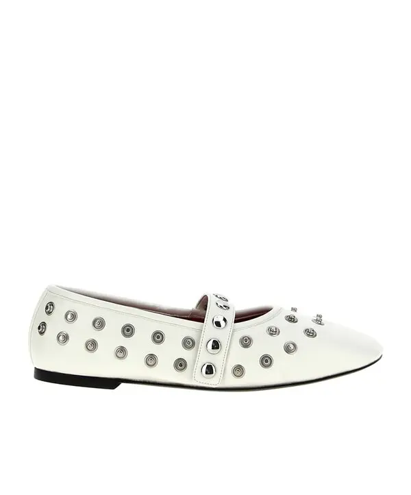 Stella McCartney Ryder Popper-studded Ballet Flats - White